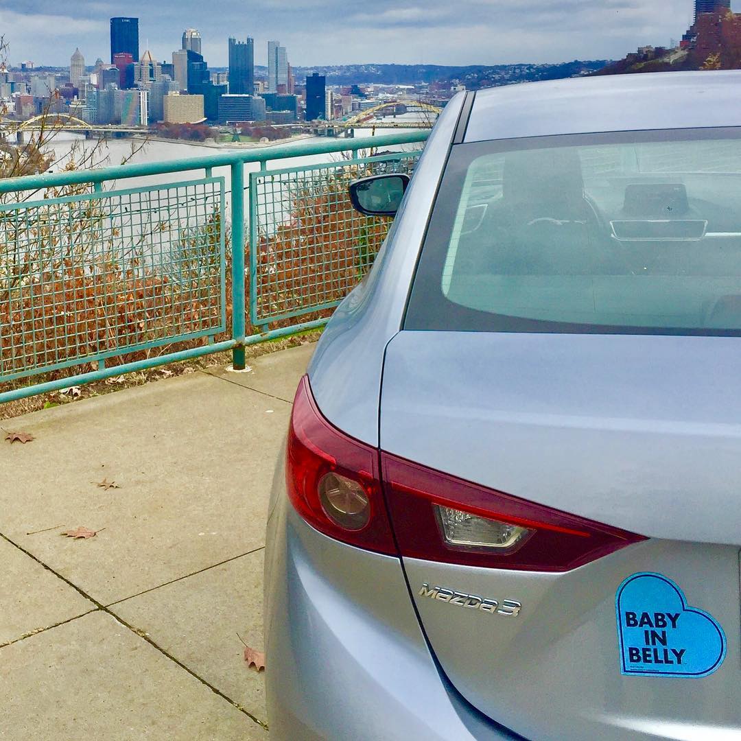BABY in Belly® car MAGNET | BLUE for Pregnant driver – Baby in Belly